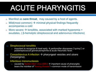 Lesion of the upper respiratory tract | PPTX