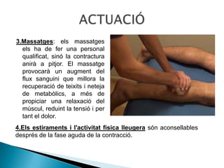 Lesions musculars: contractures | PPT