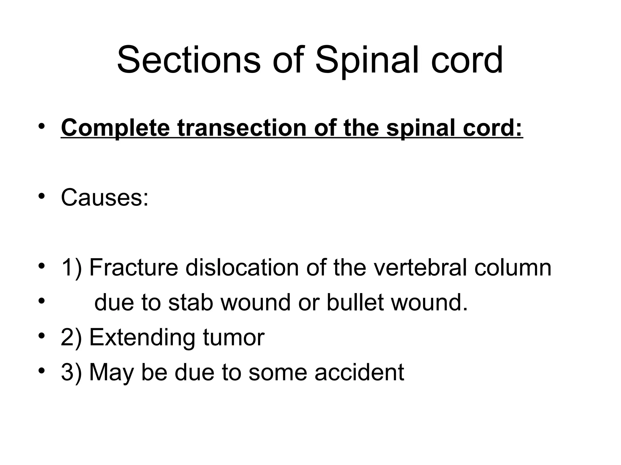 Lesions of the spinal cord | PPT