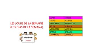 Les jours de la semaine-los dias de la semana | PPTX