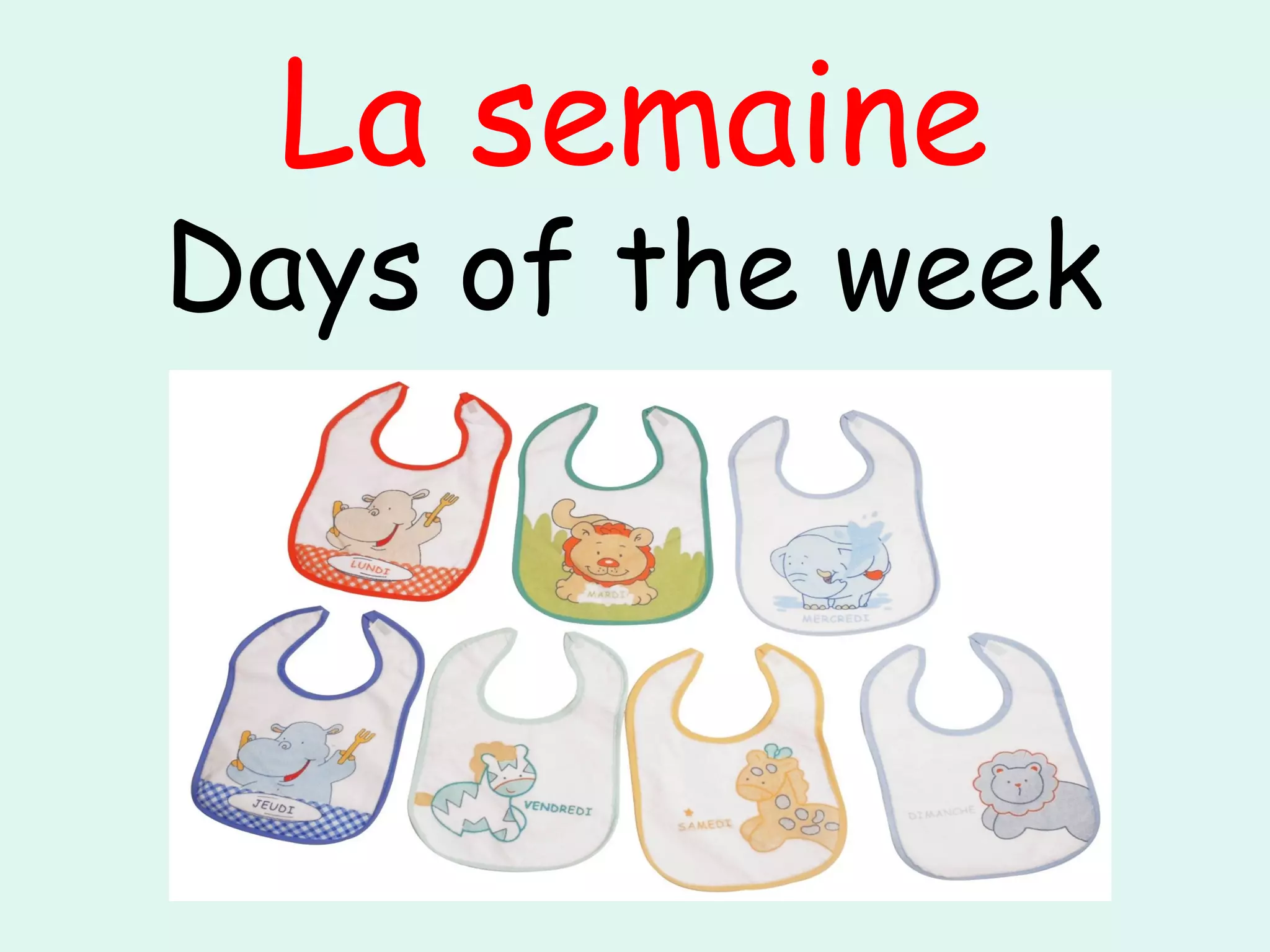 Les jours de la semaine (days of the week) | PPT