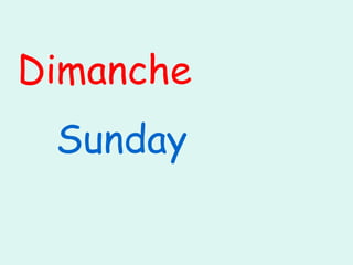 Les jours de la semaine (days of the week) | PPT
