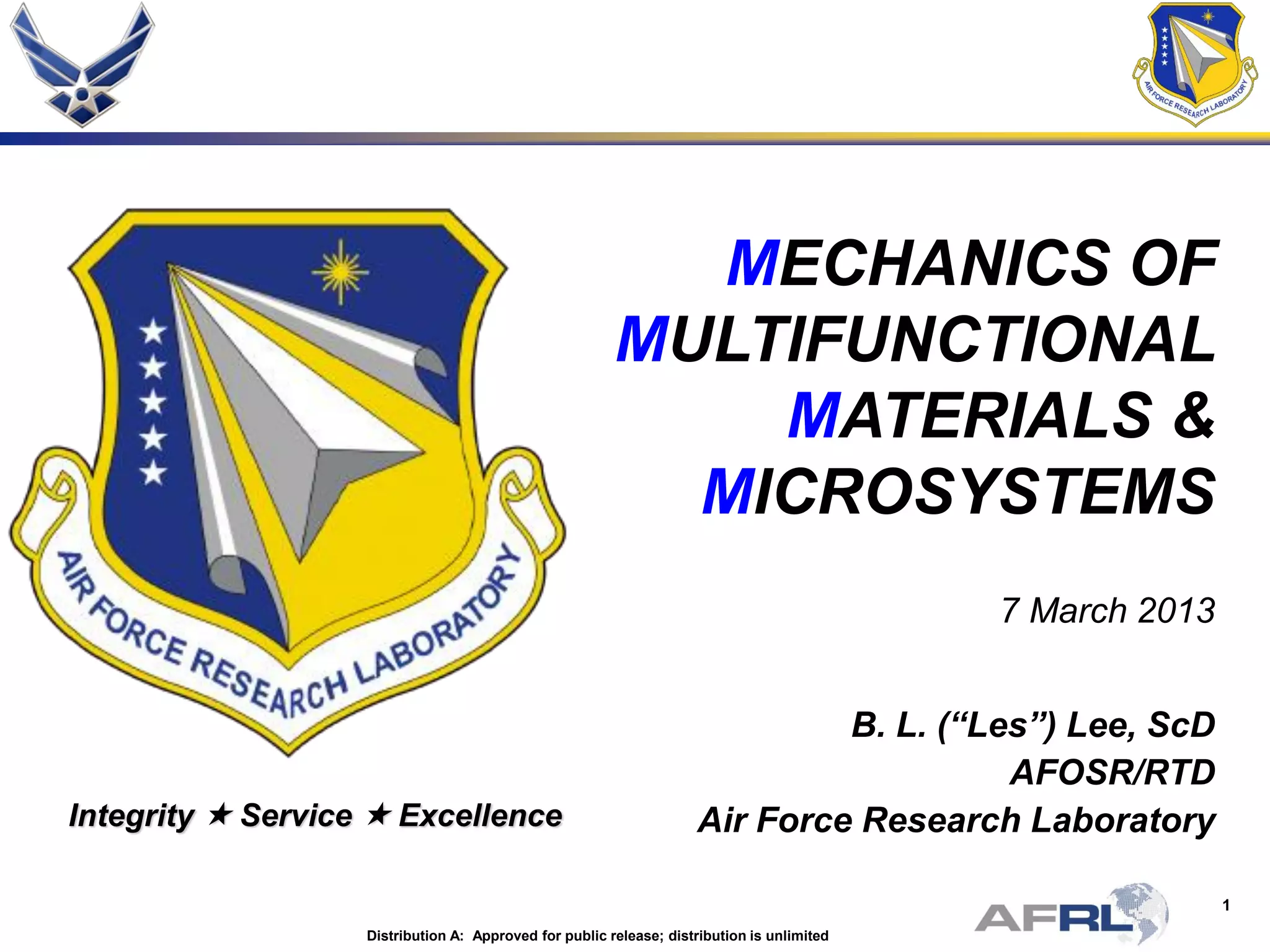 Les Lee - Mechanics of Multifunctional Materials and Microsystems ...