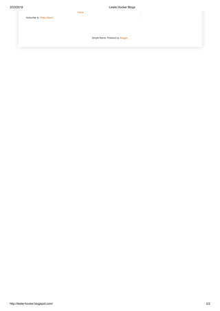 Leslie hocker blogs | PDF