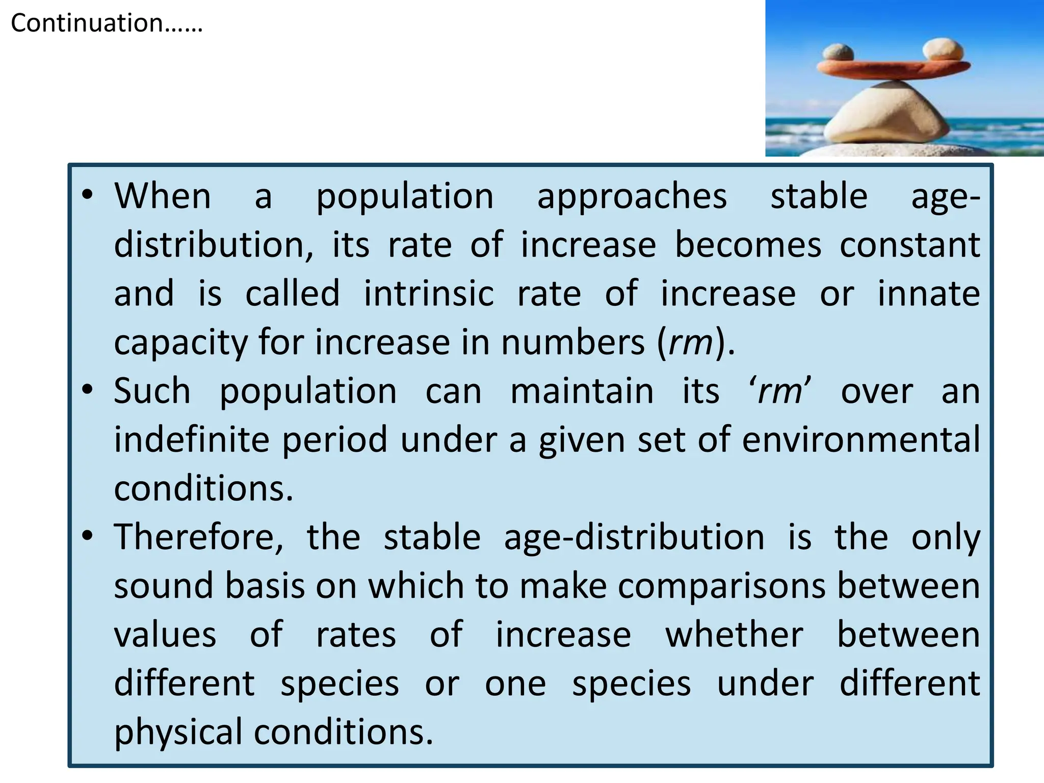 Importance of Leslie Matrix and age distribution towards population ...
