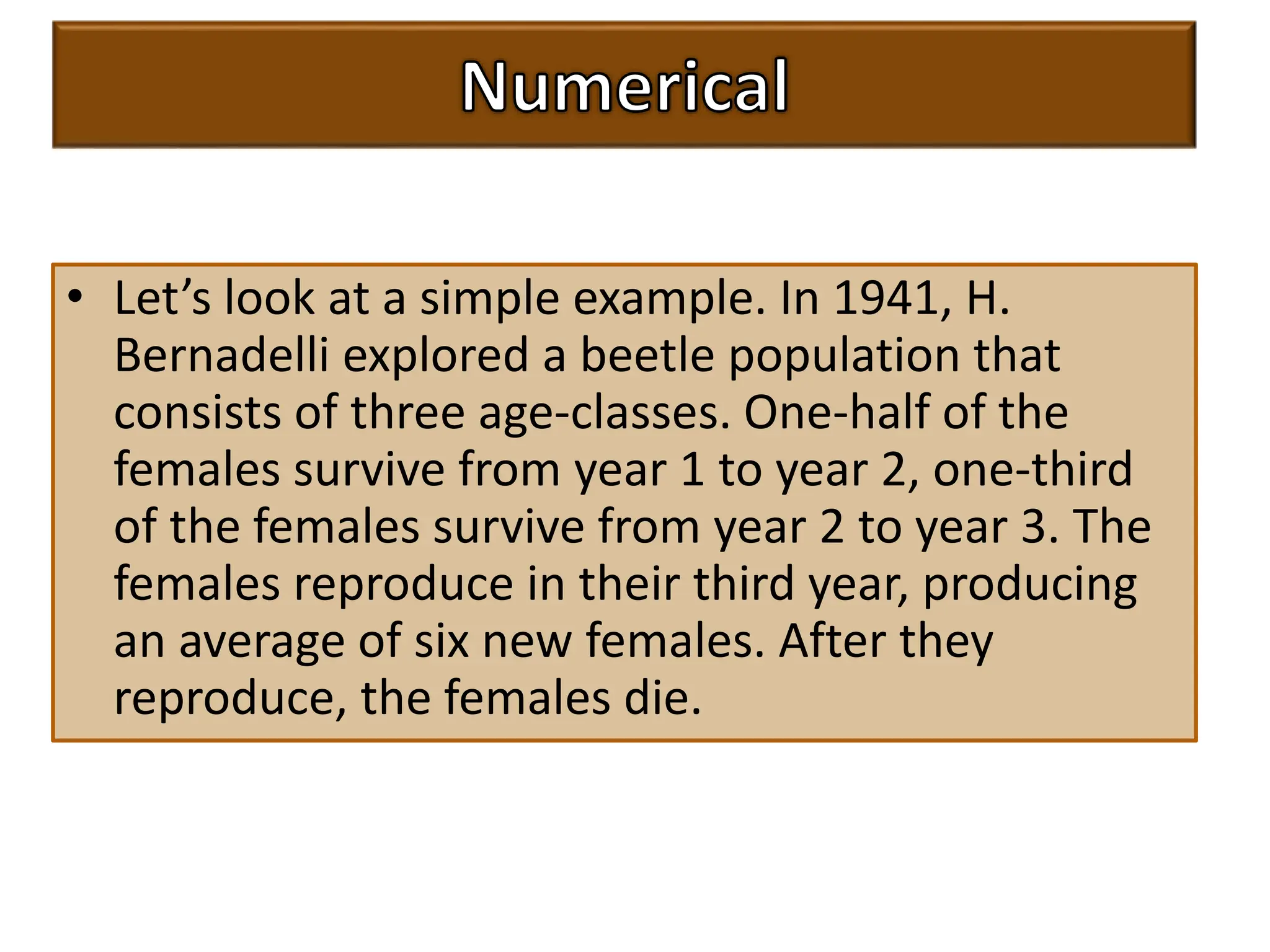 Importance of Leslie Matrix and age distribution towards population ...