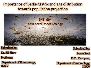 Importance of Leslie Matrix and age distribution towards population ...