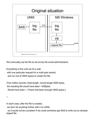 Compressing Output Files in a SAS® job, on a UNIX platform | PDF