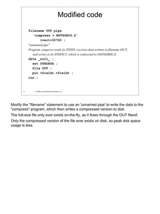 Compressing Output Files in a SAS® job, on a UNIX platform | PDF