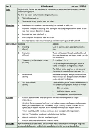 Lesmateriaal Milieubewust | PDF