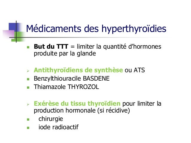 Les médicaments de la thyroïde