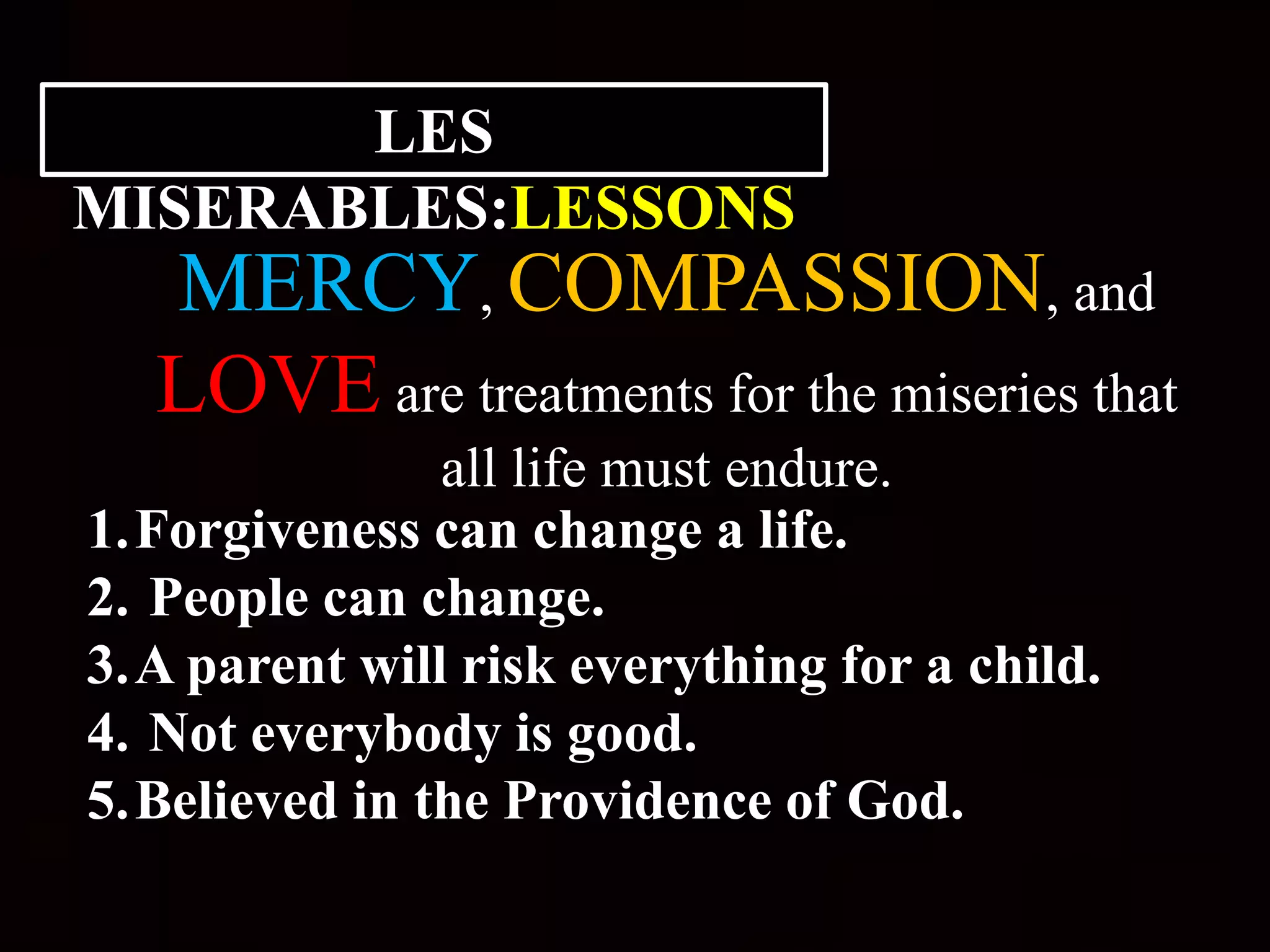 Literary Elements of Les Miserables | PPTX