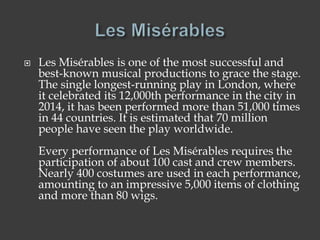 Les Mis Has Logged More than 51,000 Worldwide Performances | PPTX