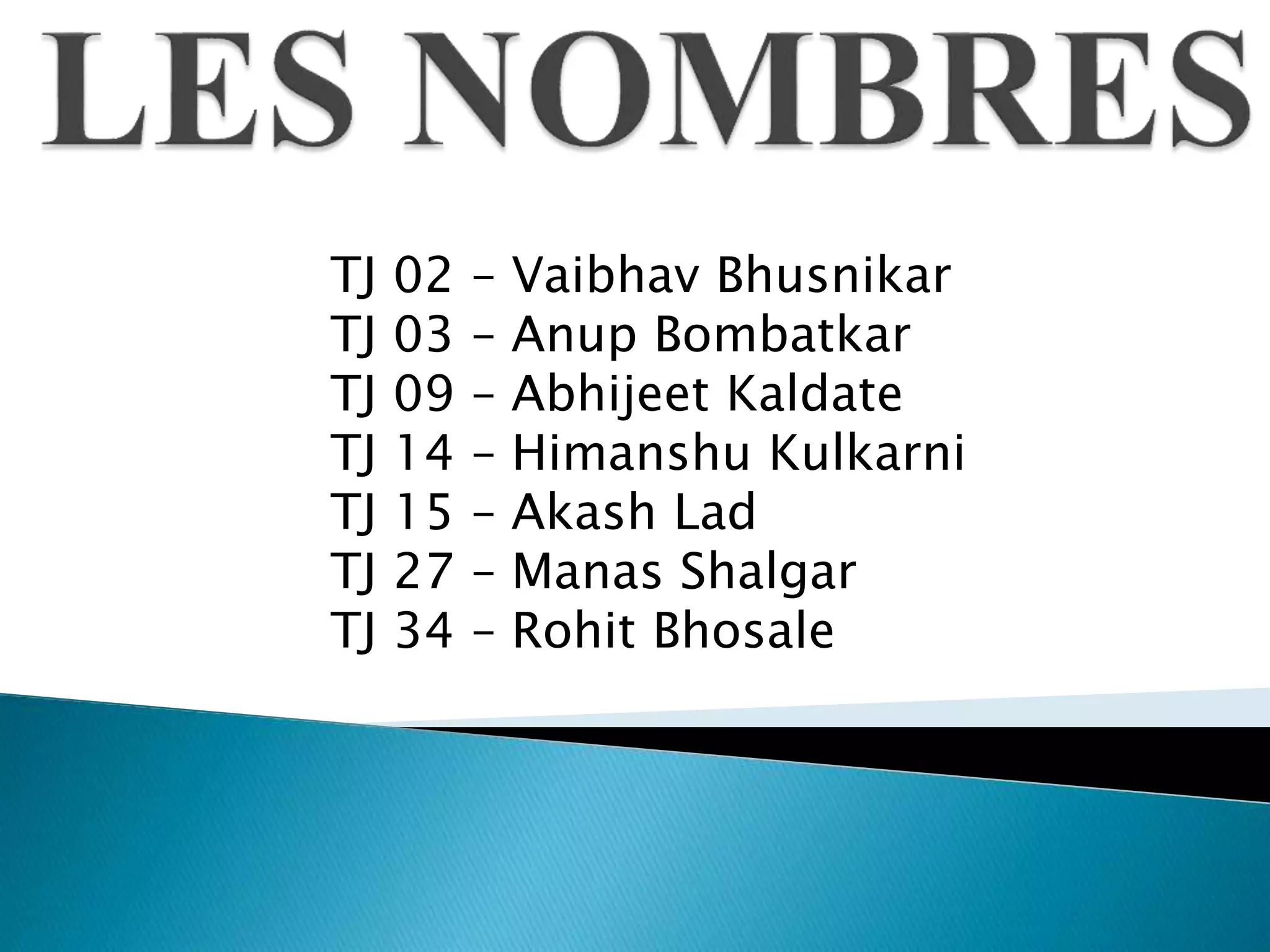 Les nombres-french numbers | PPT