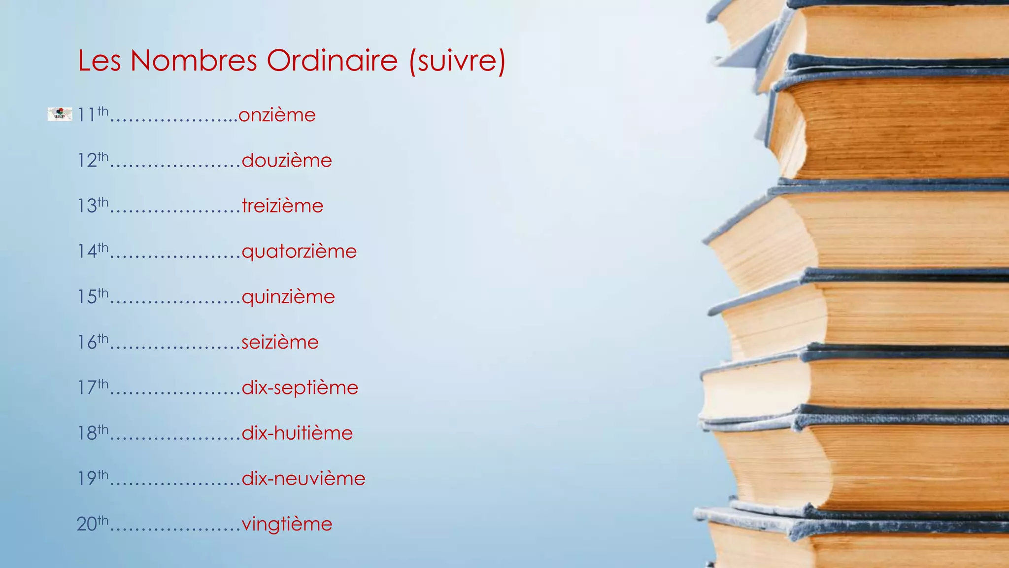 Les Nombres Ordinaux by Ganiat Sodeke | PPTX
