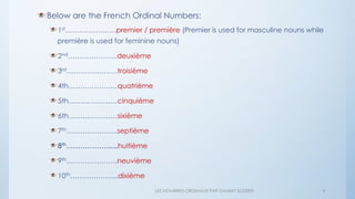 Les Nombres Ordinaux by Ganiat Sodeke | PPTX