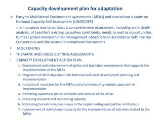 Mosuoe Letuma, Ministry of Energy, Meteorology and water affairs: Capacity development plan for ...