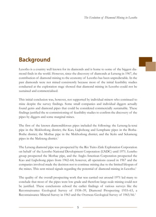 The Evolution of Diamond Mining in Lesotho | PDF