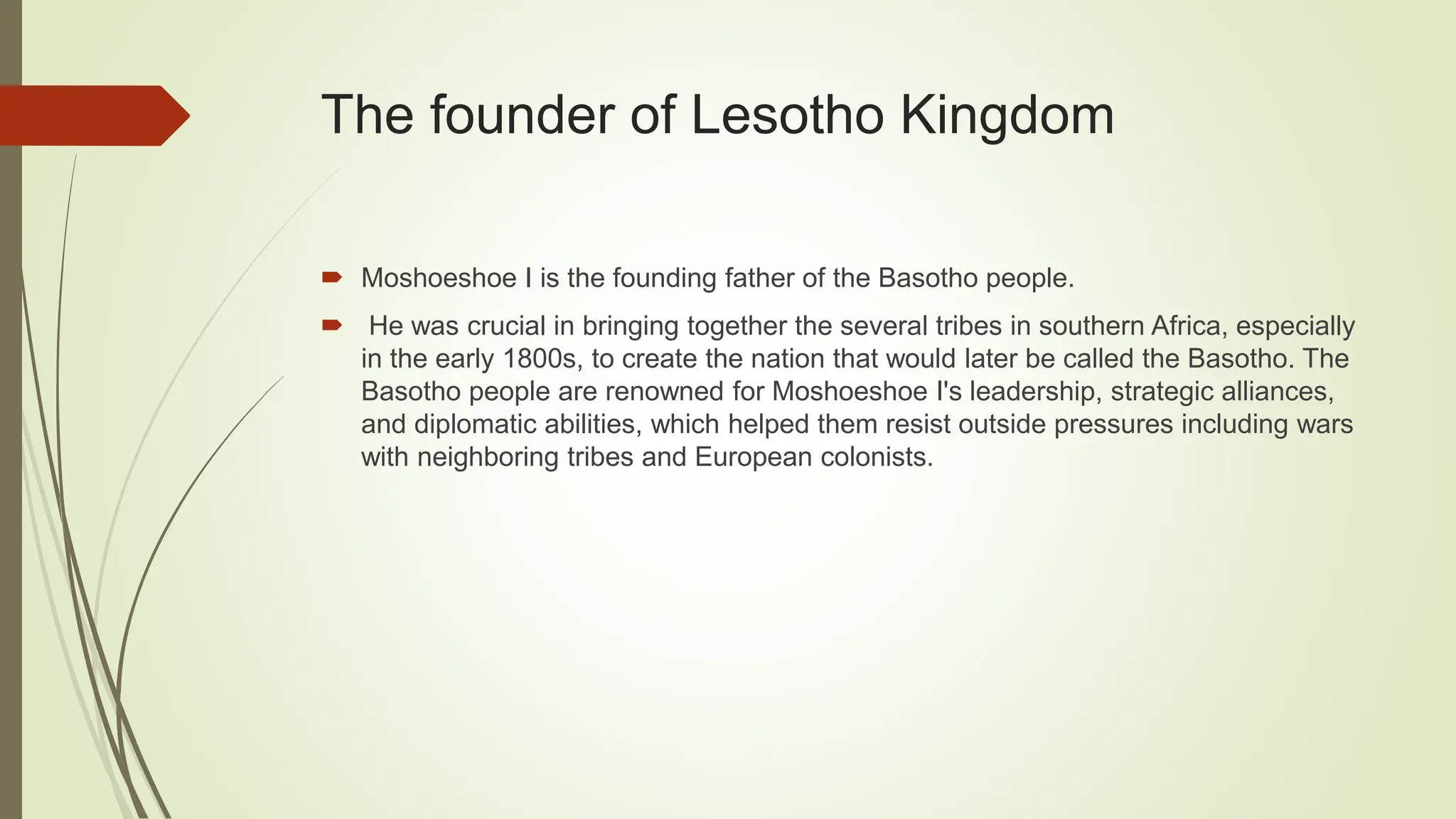 Events and places which hold Lesotho's history | PPTX