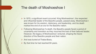 Events and places which hold Lesotho's history | PPTX