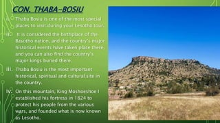 "Echoes of Majesty: Navigating Lesotho's Rich Tapestry of History" | PPTX