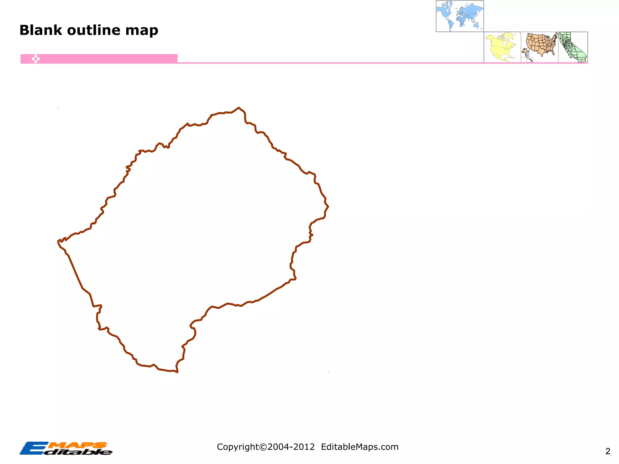 Lesotho map, Lesotho outline map, Lesotho editable map, Lesotho ...