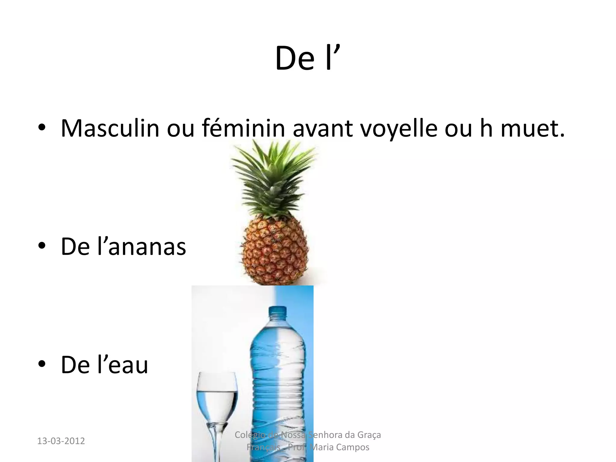 Les Partitifs | PPTX