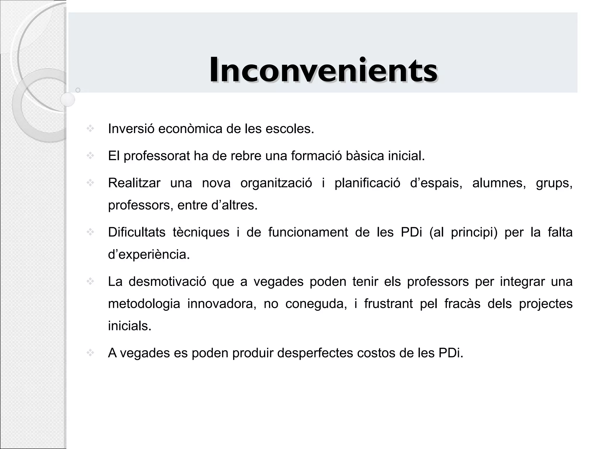 Les PDi a l'aula | PPT