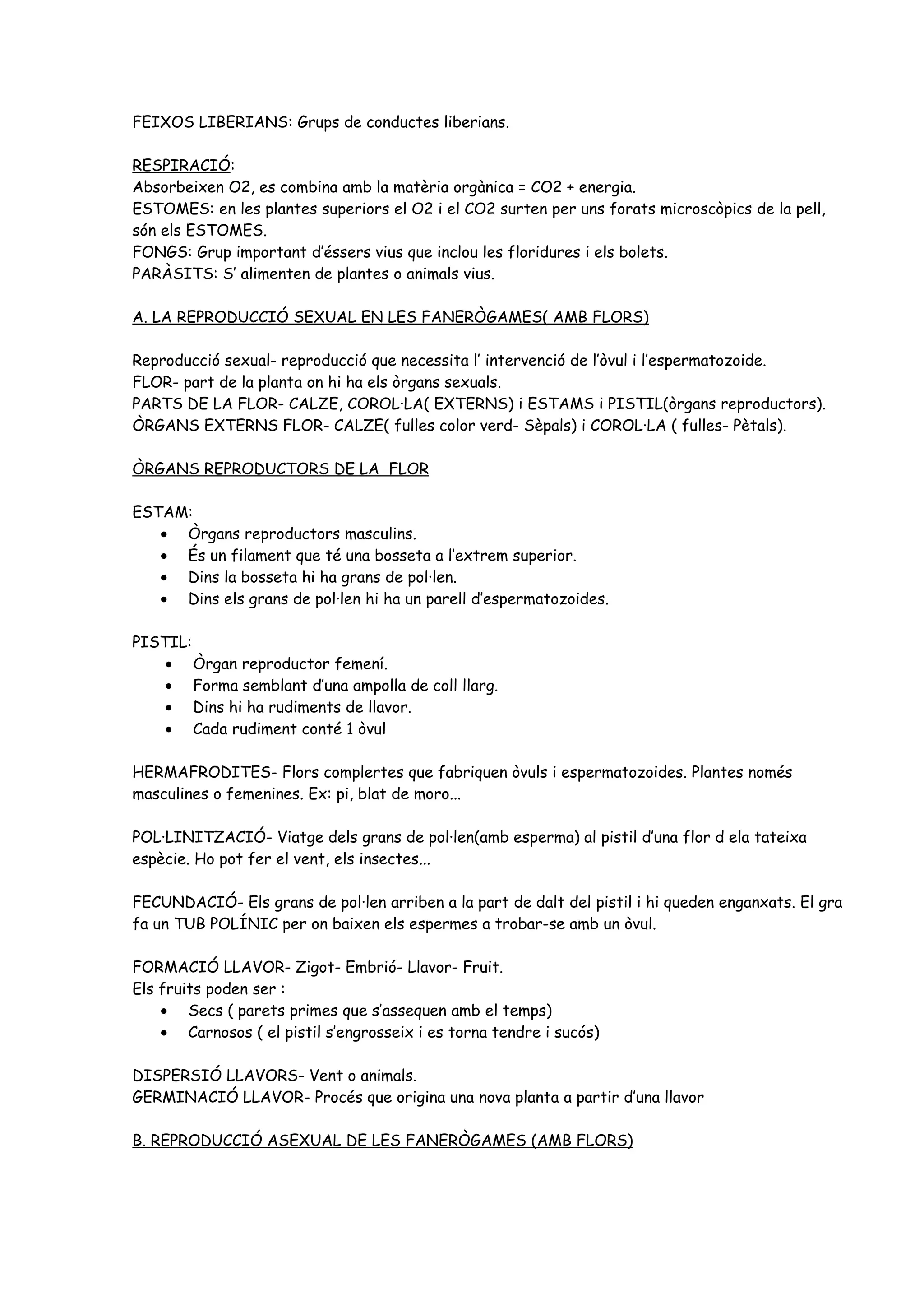 Les plantes i la seva reproducció | DOC