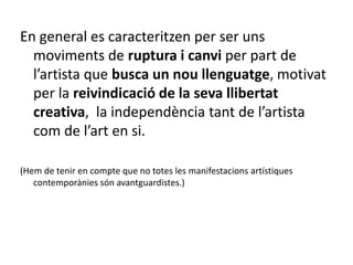 Les primeres avanguardes | PPTX