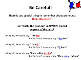 Les Pronoms / Object Pronouns | PPT
