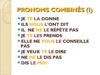 La place des pronoms COI et COD | PPT