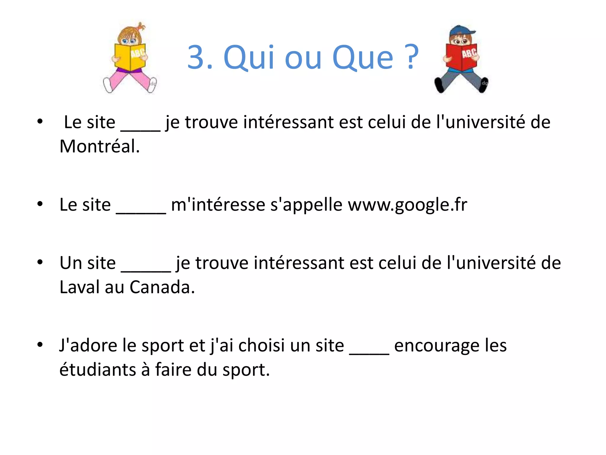 Les pronoms relatifs | PPTX