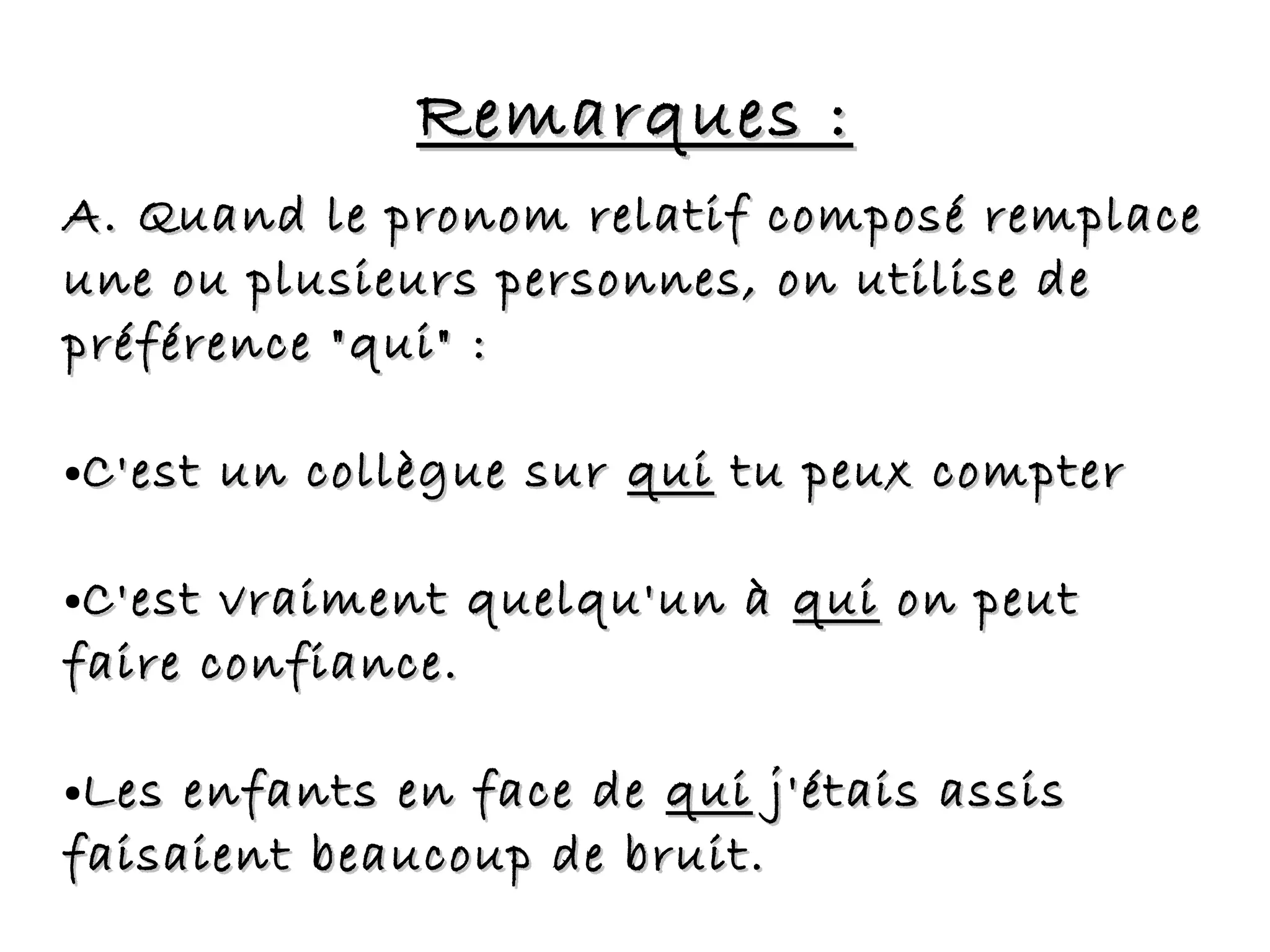 Les pronoms relatifs composés | ODP