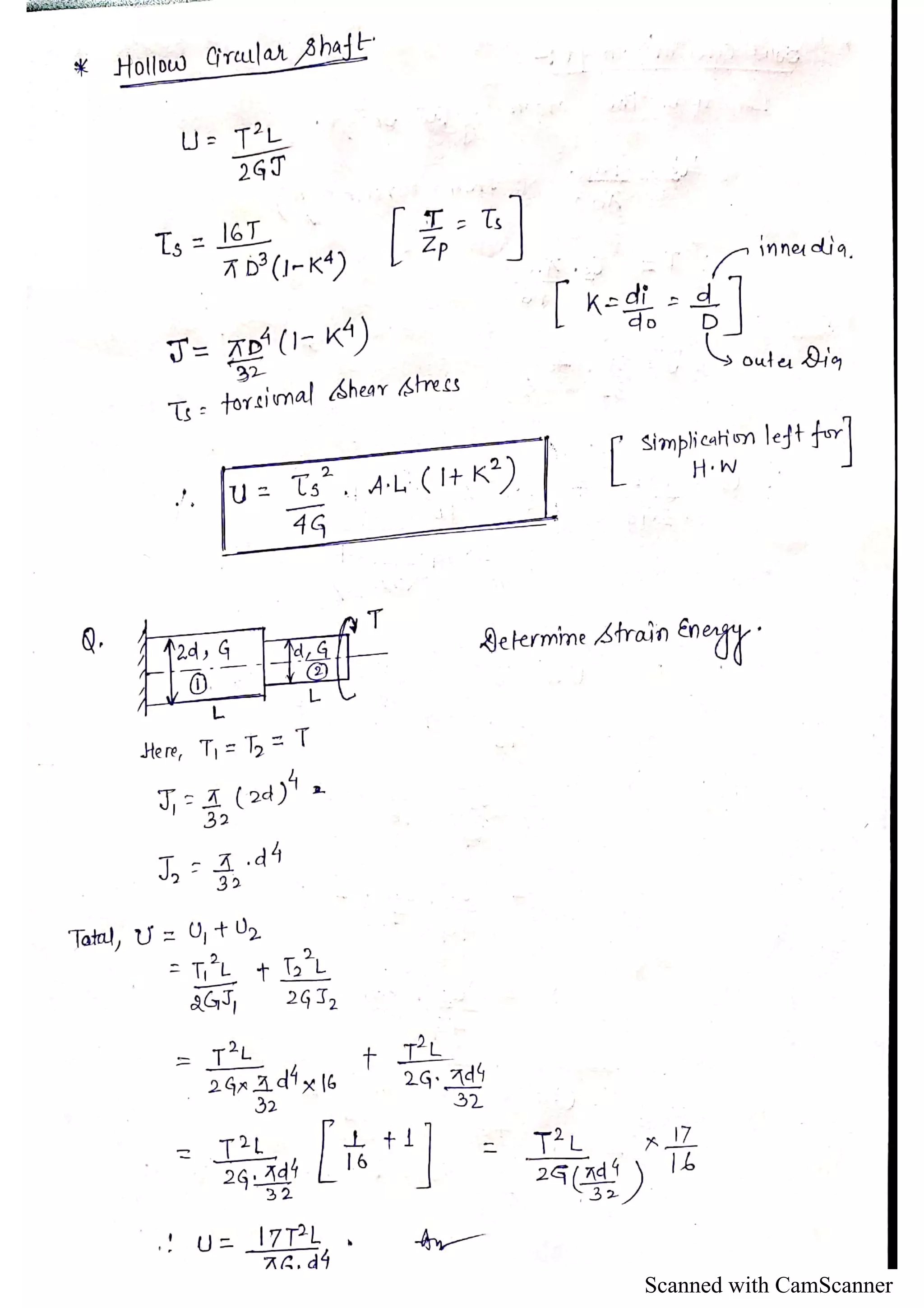Torsional strain energy | PDF