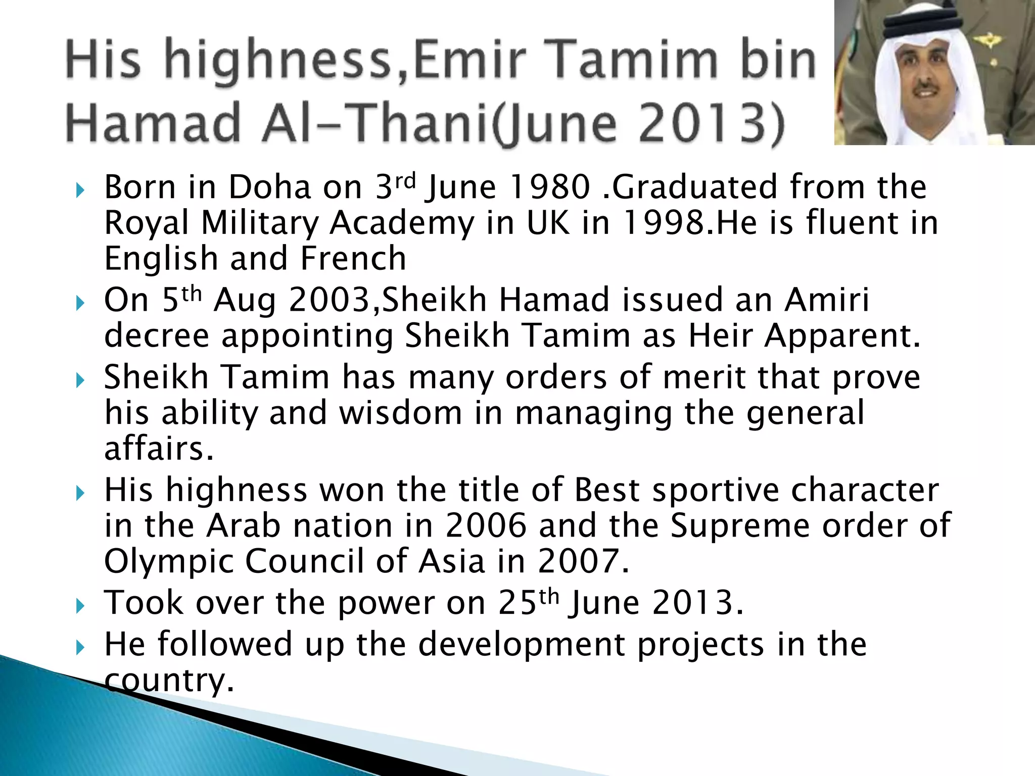 Less .2 Rulers of State Qatar and their most important achievements | PPTX