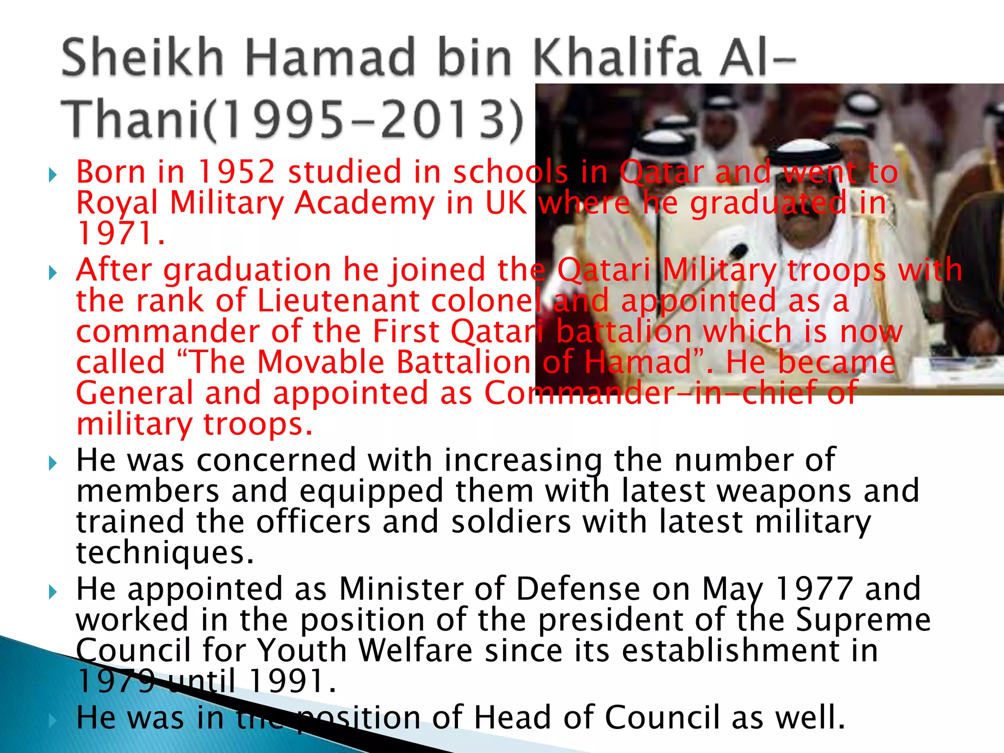 Less .2 Rulers of State Qatar and their most important achievements | PPTX