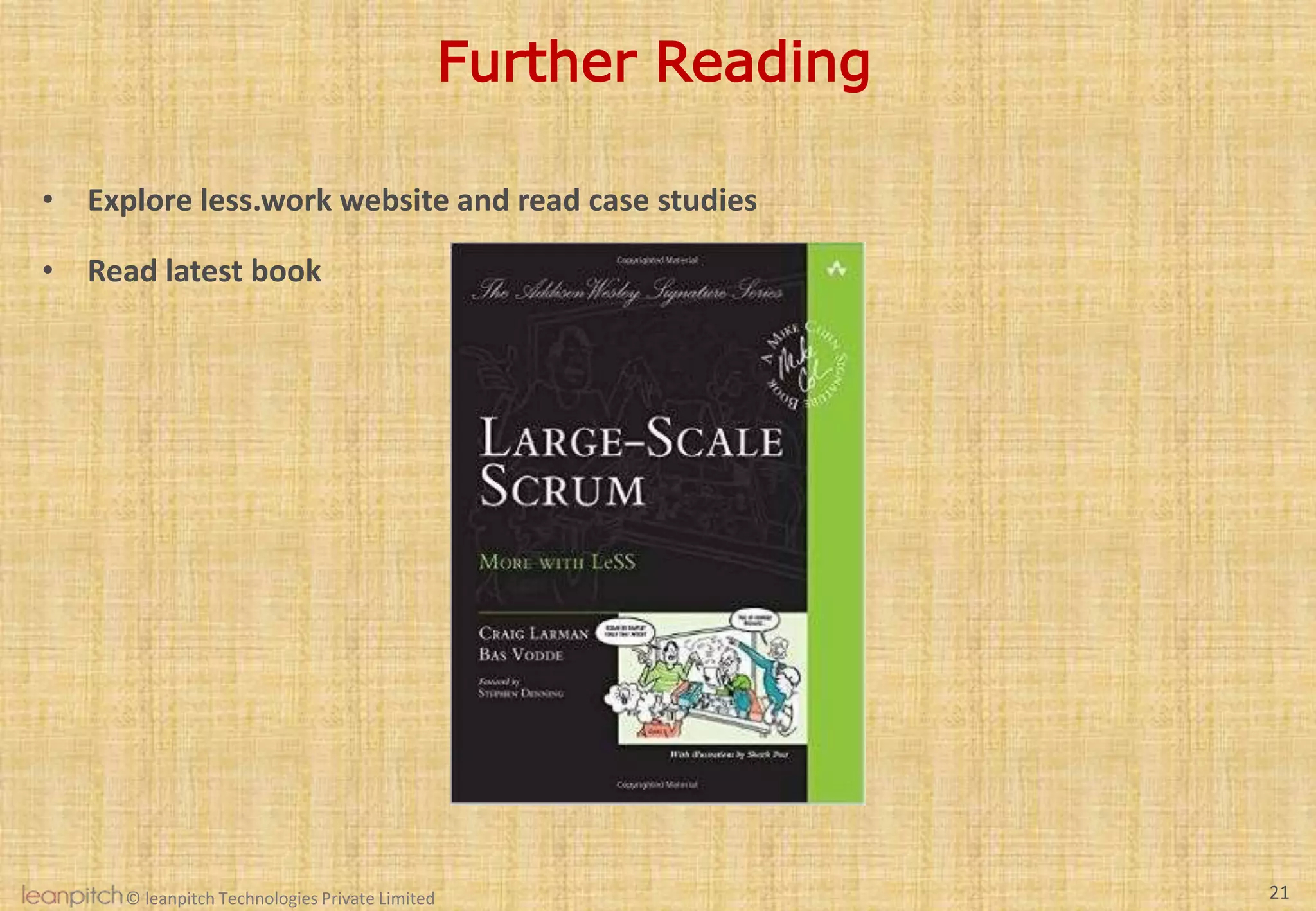 Role of Manager in LeSS (Large-Scale Scrum) | PPT