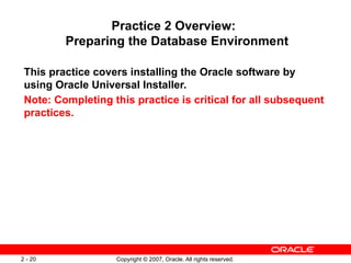 Oracle DB installation using Oracle universal installer | PPTX