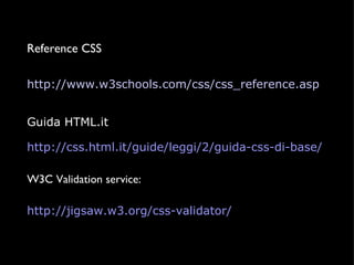 Fogli di stile CSS | PPT | Web Design and HTML | Internet