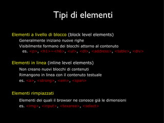 Fogli di stile CSS | PPT | Web Design and HTML | Internet