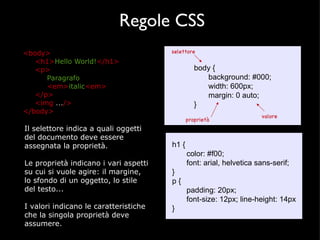 Fogli di stile CSS | PPT | Web Design and HTML | Internet