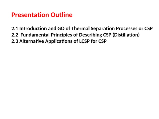 Less Common Separation Lecture (THERMAL)211 | PPT
