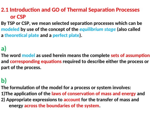 Less Common Separation Lecture (THERMAL)211 | PPT