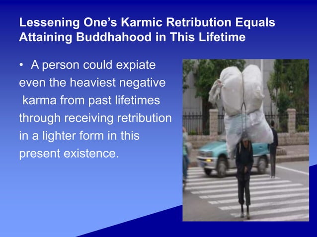 Lessening karmic retribution | PPT