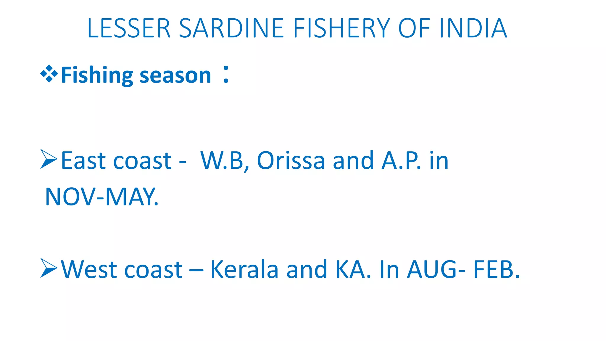 Lesser Sardine Fishery of India | PPTX