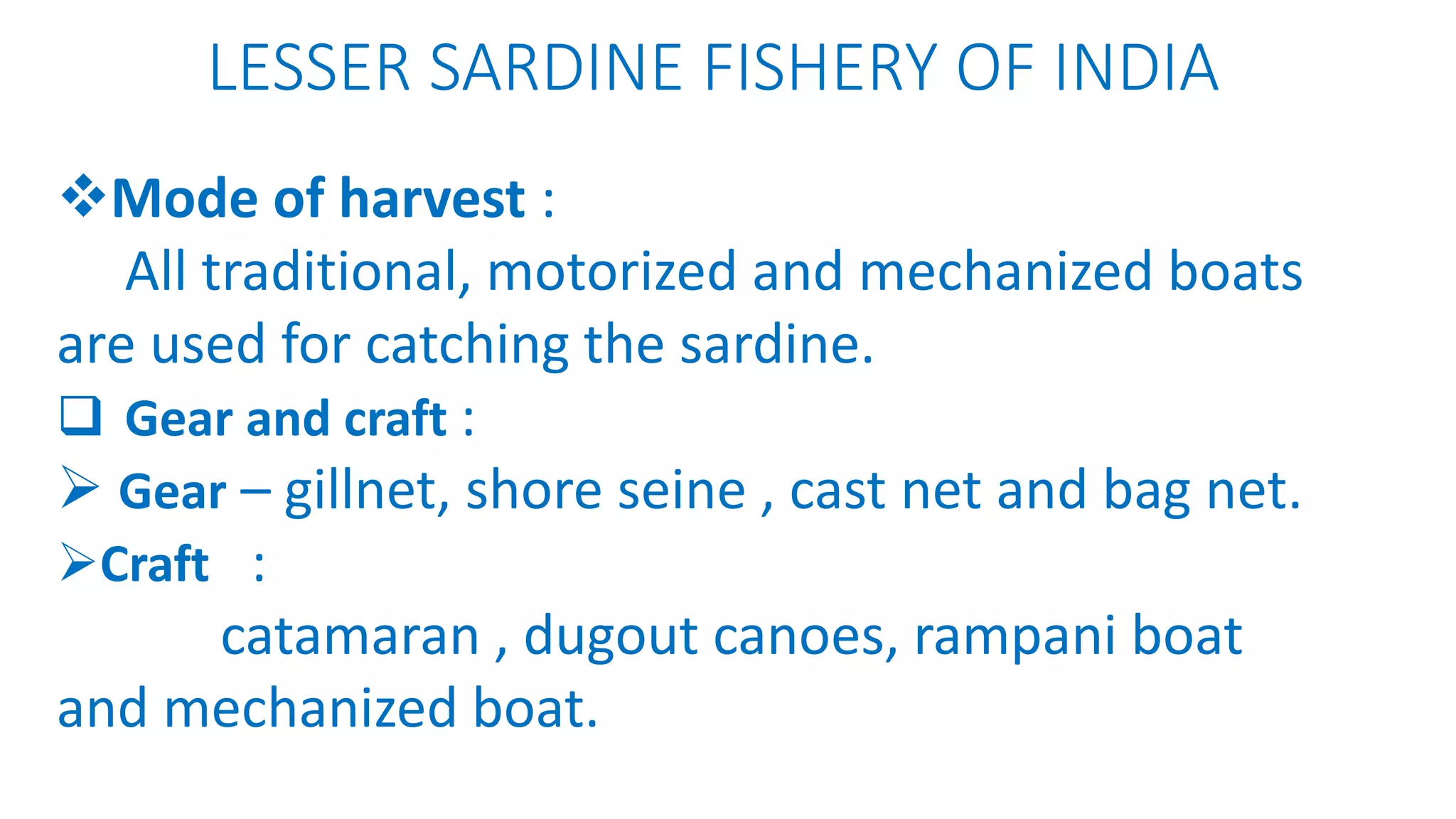 Lesser Sardine Fishery of India | PPTX