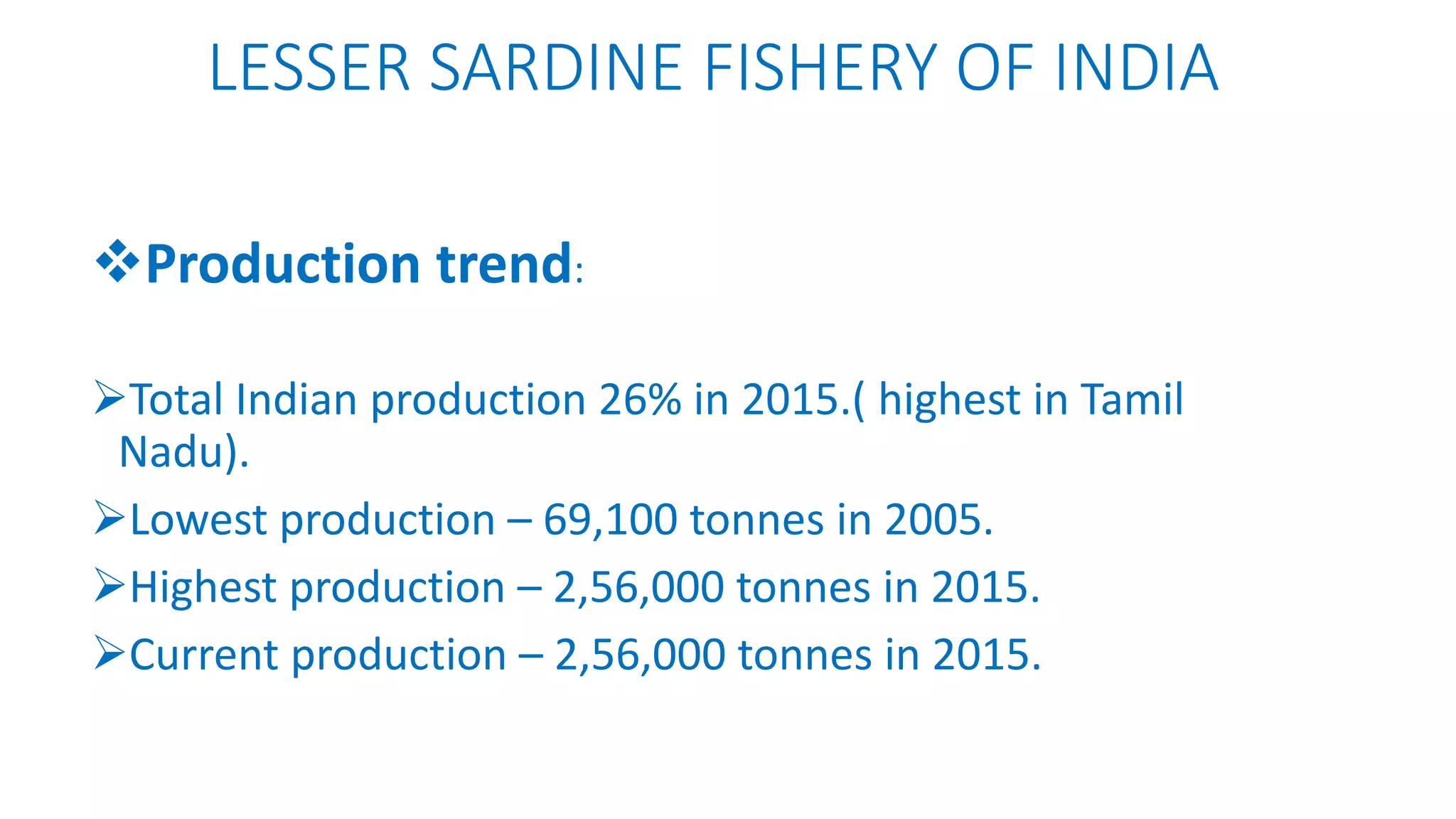 Lesser Sardine Fishery of India | PPTX