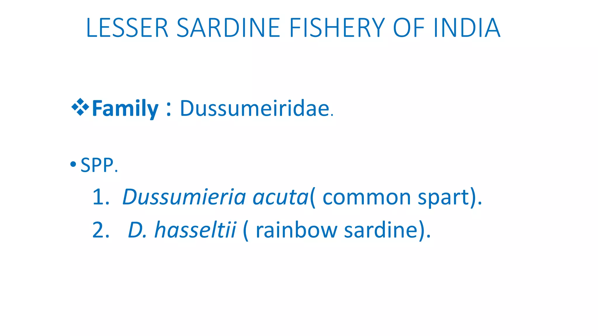 Lesser Sardine Fishery of India | PPTX