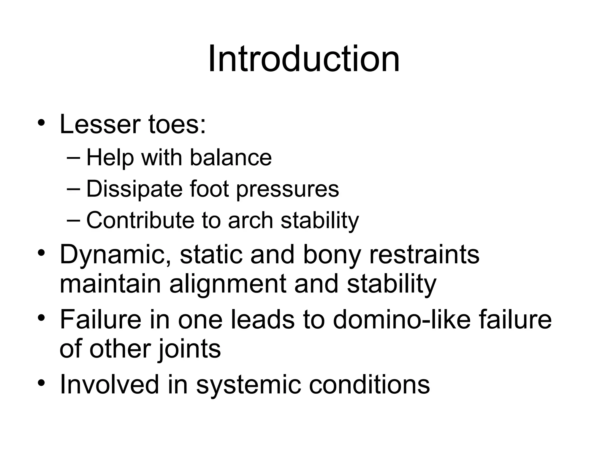 Lesser toe disorders - Derek Park | PPT